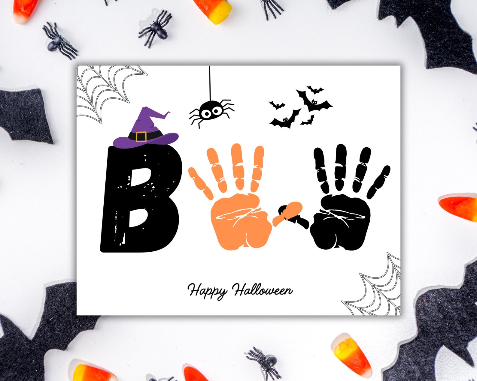 Halloween Handprint Craft | Boo Handprint Craft | Fall Craft Activities ...