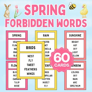 Spring Forbidden Words Game | Fun Spring Games | Spring Party Game ...