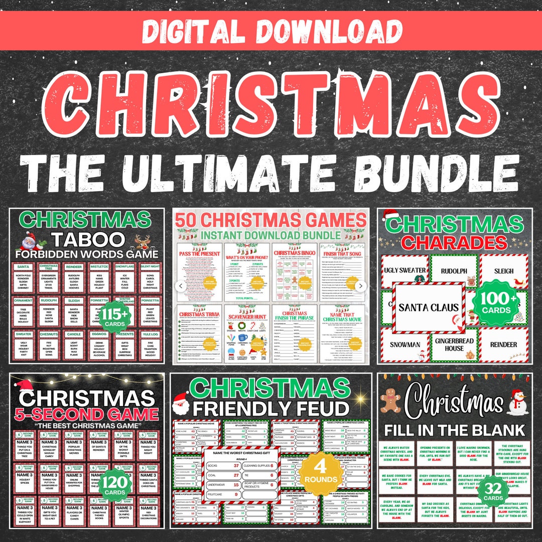 Christmas Games ULTIMATE Bundle | Christmas Party Games | Printable ...