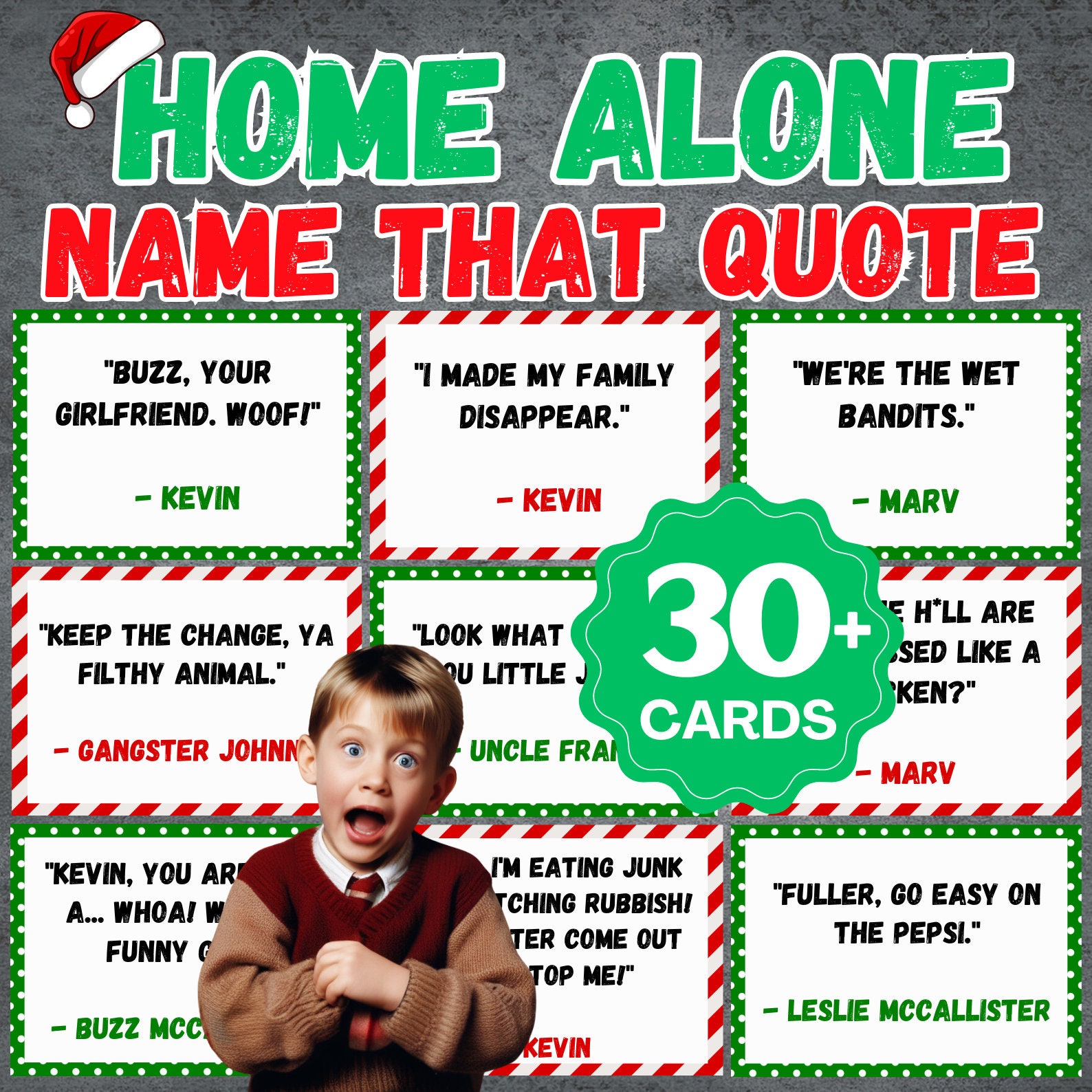 Home Alone Movie Game | Name That Christmas Quote | Home Alone Trivia ...