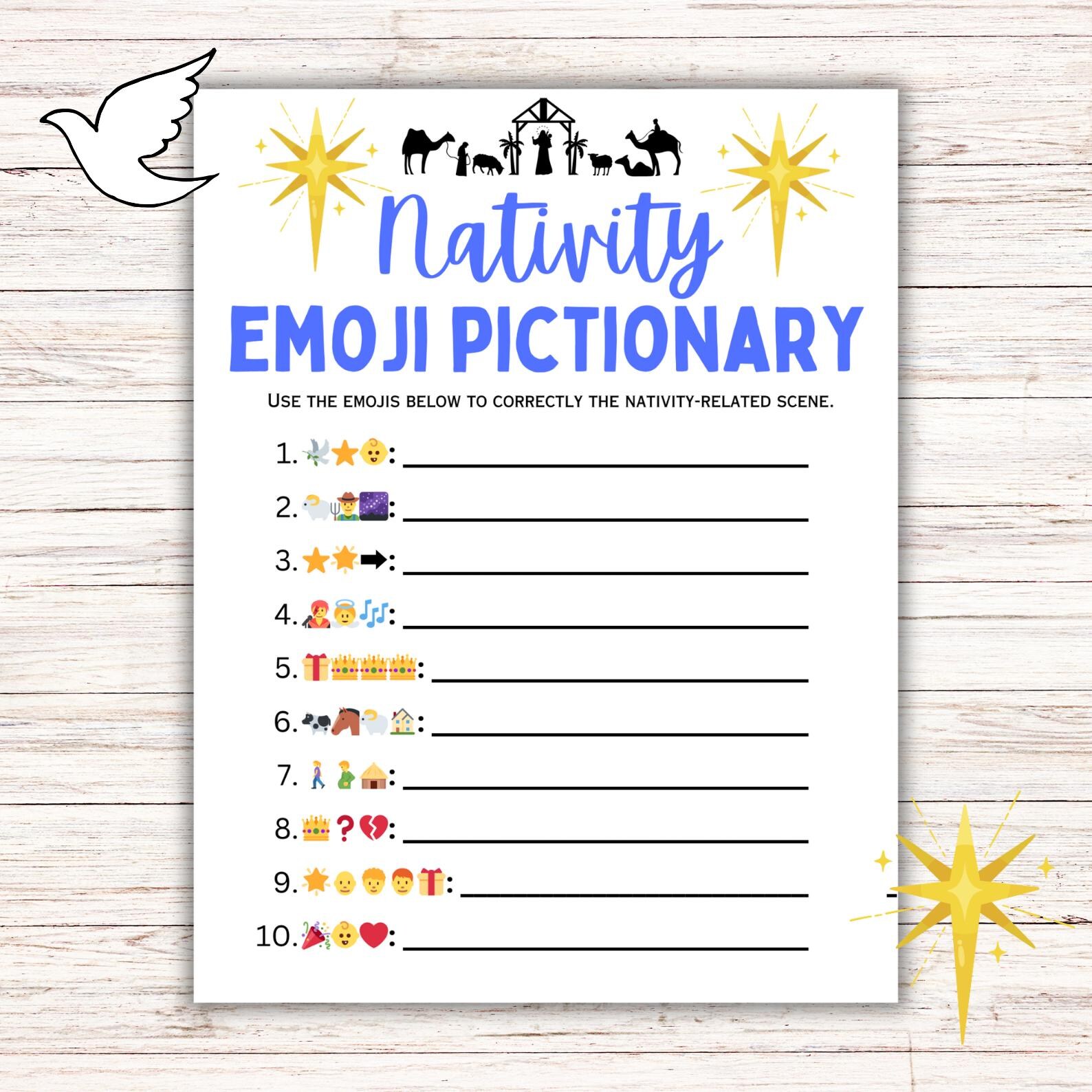 Nativity Emoji Game | Church Bible Games | Christmas Bible Games ...