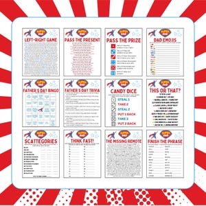 Super Dad Father's Day Game Bundle | 30 Father's Day Games | Printable ...