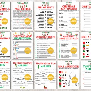 50 Christmas Games BUNDLE | Christmas Party Games | Christmas Game ...