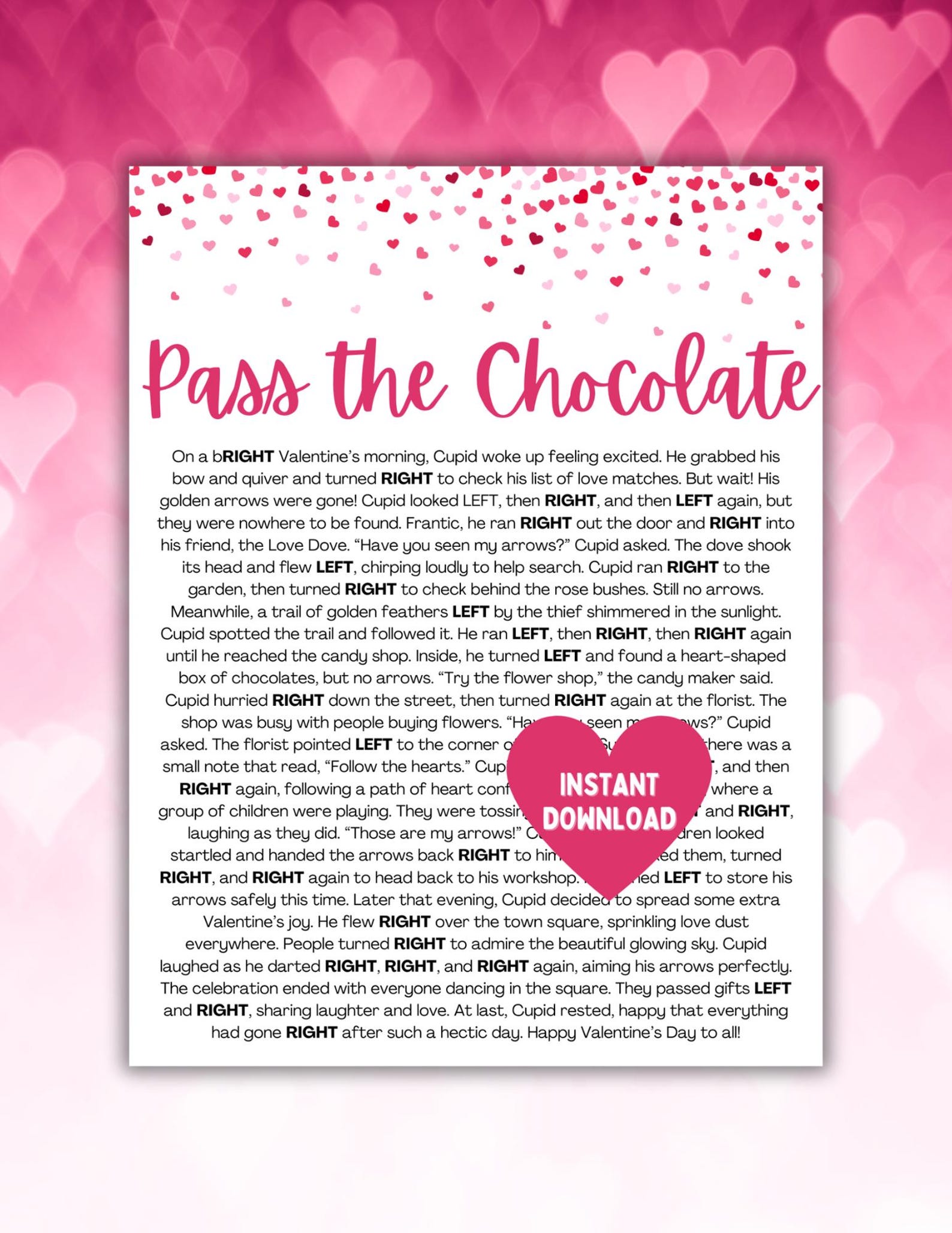 Pass the Chocolate Game | Left-right Galentine's Story | Left-right ...
