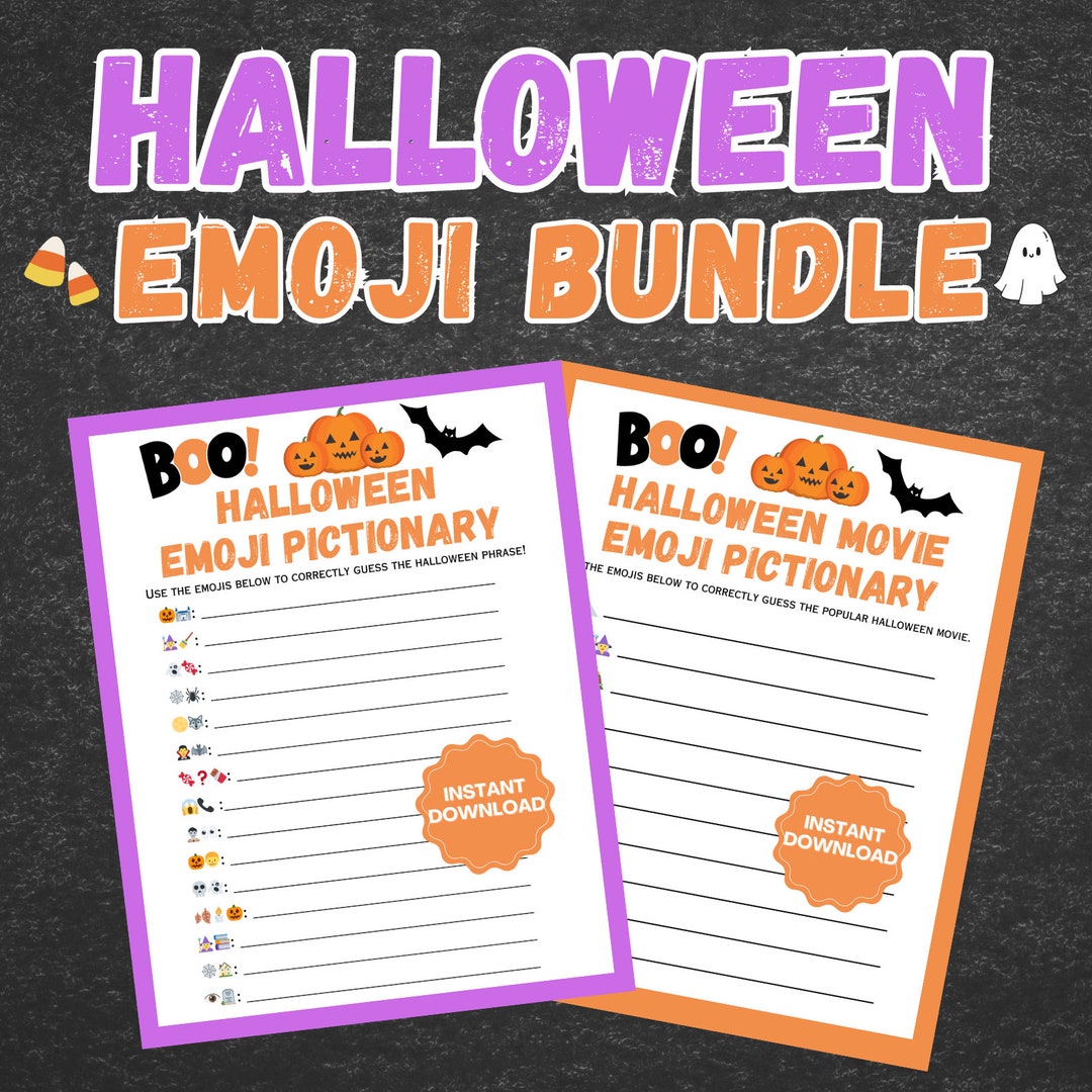 Halloween Emoji Game Bundle | Halloween Party Games | Halloween Emoji ...