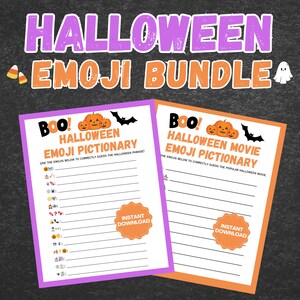 Halloween Emoji Game Bundle | Halloween Party Games | Halloween Emoji ...