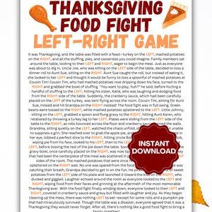 Thanksgiving Left-right Game L Fall Printable Games L Left-right Fall ...