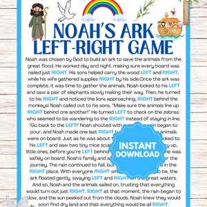 Bible Left Right Games - 5 Stories L Sunday School Church Games L Left ...