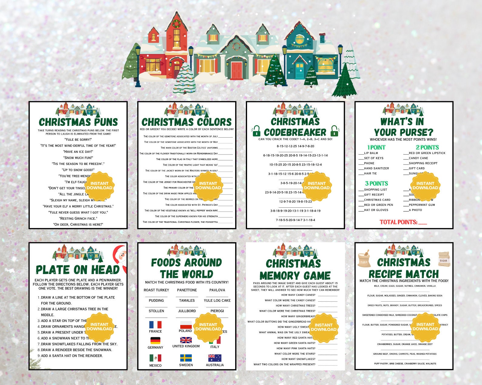 Christmas Games BUNDLE | 50 Christmas Party Games | Fun Christmas Game ...