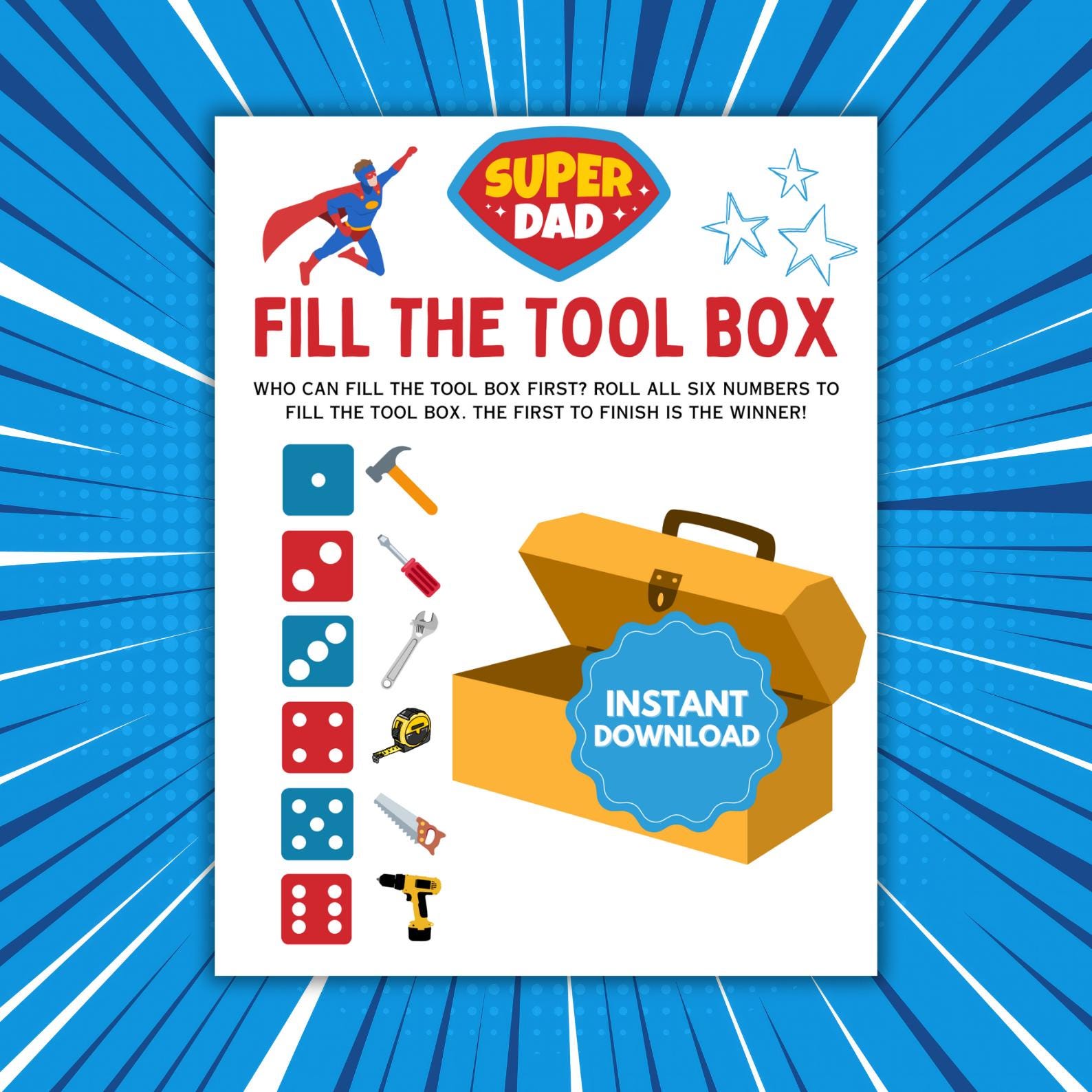 Fill the Tool Box Game | Fun Father's Day Games | Family Father's Day ...