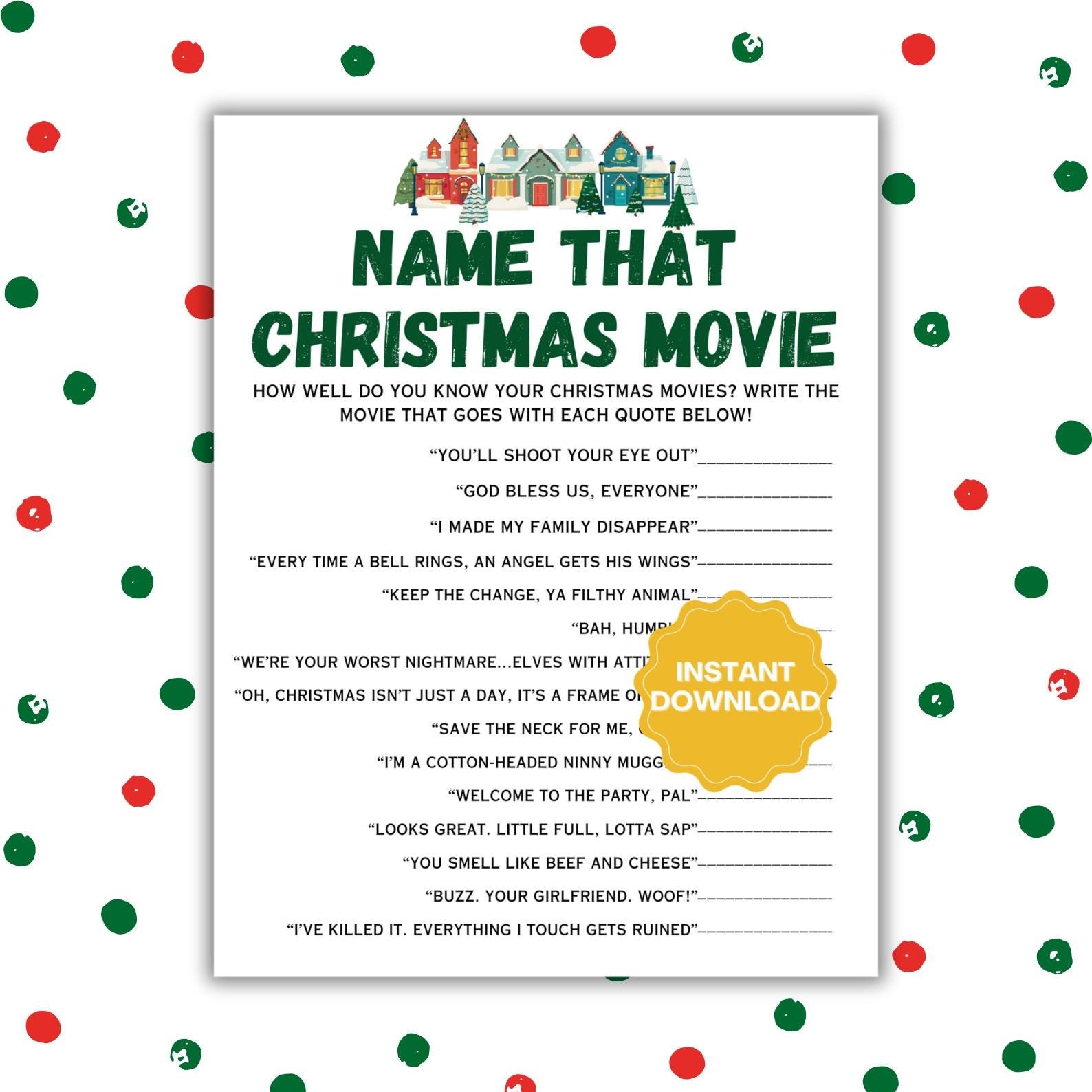Christmas Movie Game | Christmas Party Games | Name That Movie ...