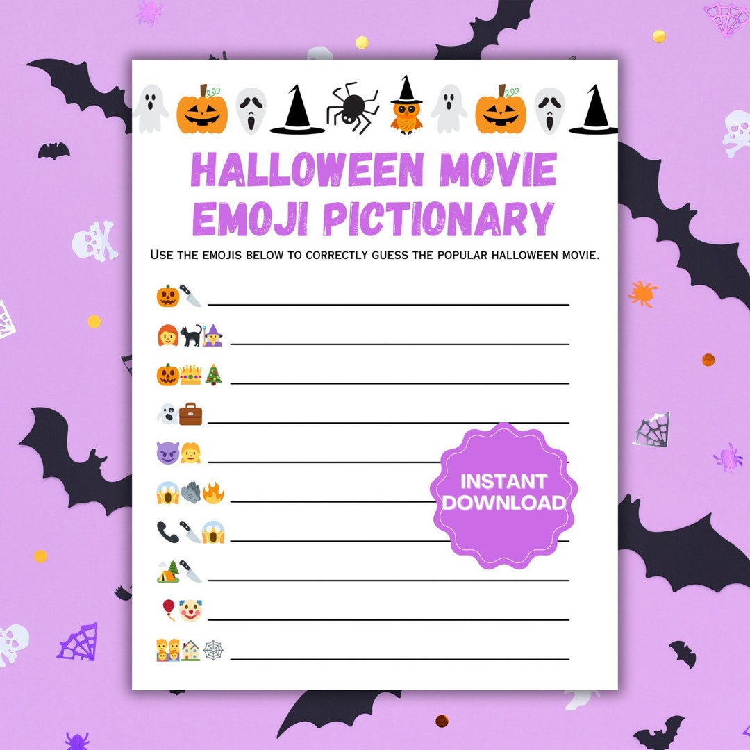 Halloween Movie Emoji Game | Halloween Party Games | Halloween Movie ...