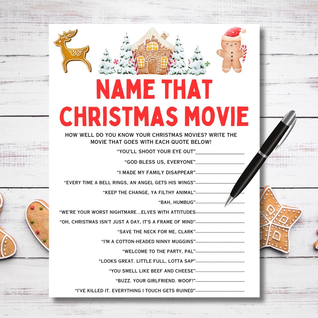 Name That Christmas Movie | Christmas Party Games | Christmas Movie ...