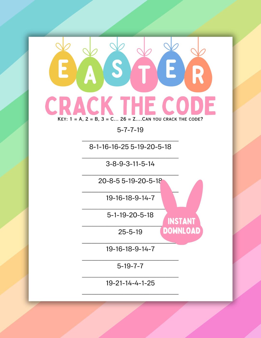 Easter Crack the Code | Easter Kids Game | Easter Puzzles Game | Easter ...