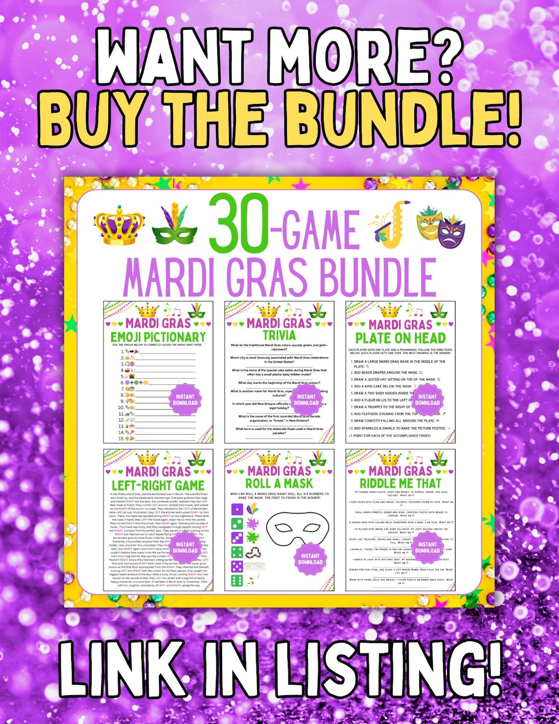 Mardi Gras Finish That Phrase L Fun Mardi Gras Game L Printable Mardi ...