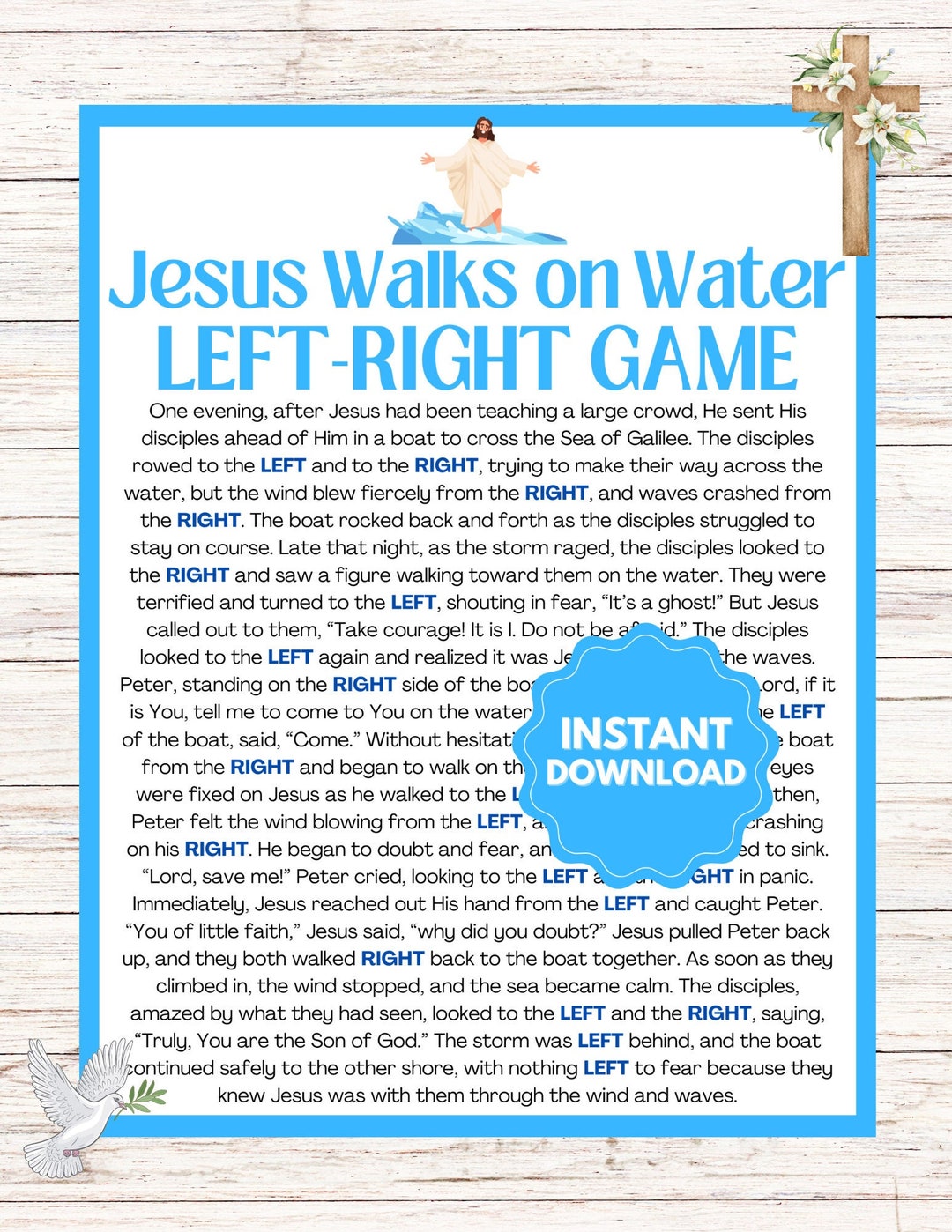 Bible Left-right Game L Jesus Bible Games L Sunday School Church Games ...