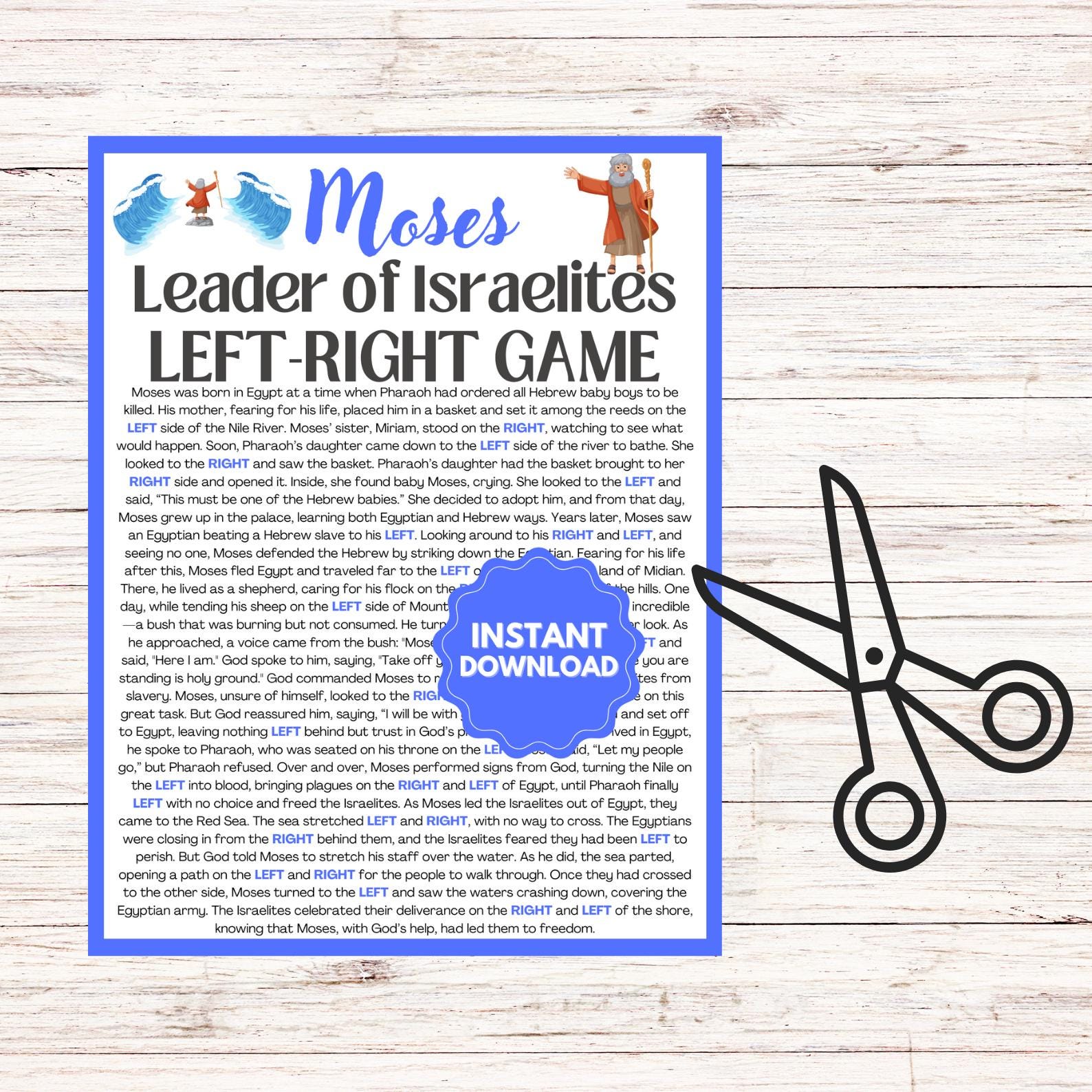 25 Bible Left-right Games L Fun Bible Games L Left-right Sunday School ...