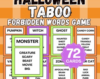 Halloween Taboo Game | Halloween Party Games | Halloween 5-second Game ...