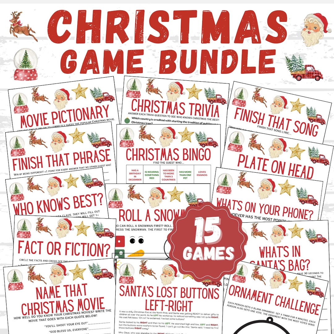 Christmas Games | Christmas Party Games | Printable Christmas Games ...