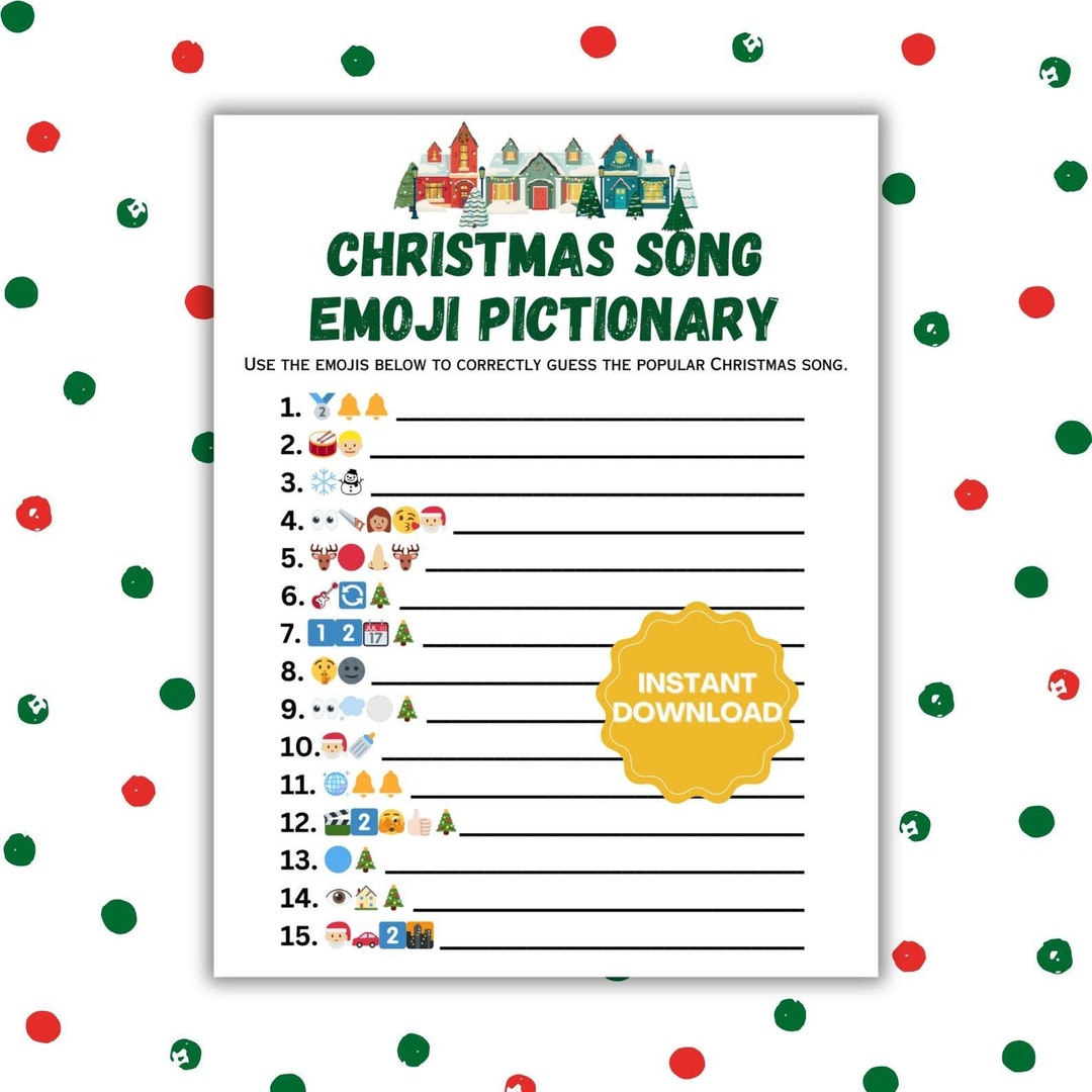 Christmas Songs Emoji Game Christmas Party Games Christmas Emoji Game ...