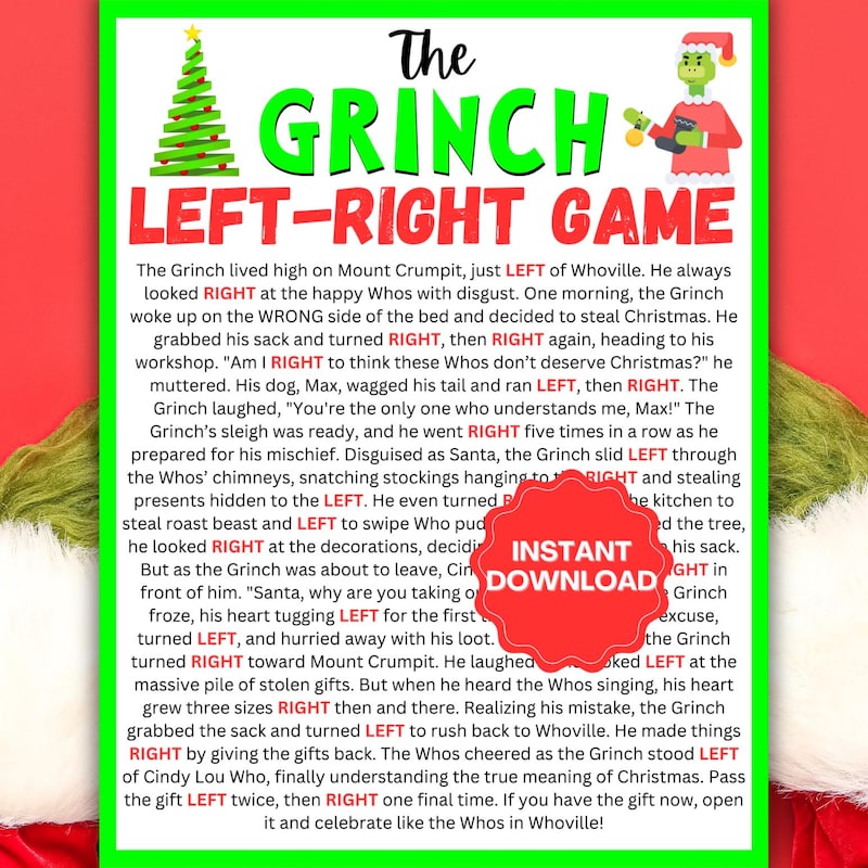 Grinch Scavenger Hunt - Etsy