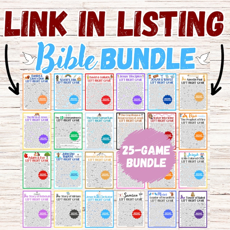 Samson Bible Game L Left Right Game L Sunday School Church Game L Bible ...