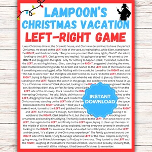 National Lampoon Christmas Game | Christmas Party Games | Left Right ...