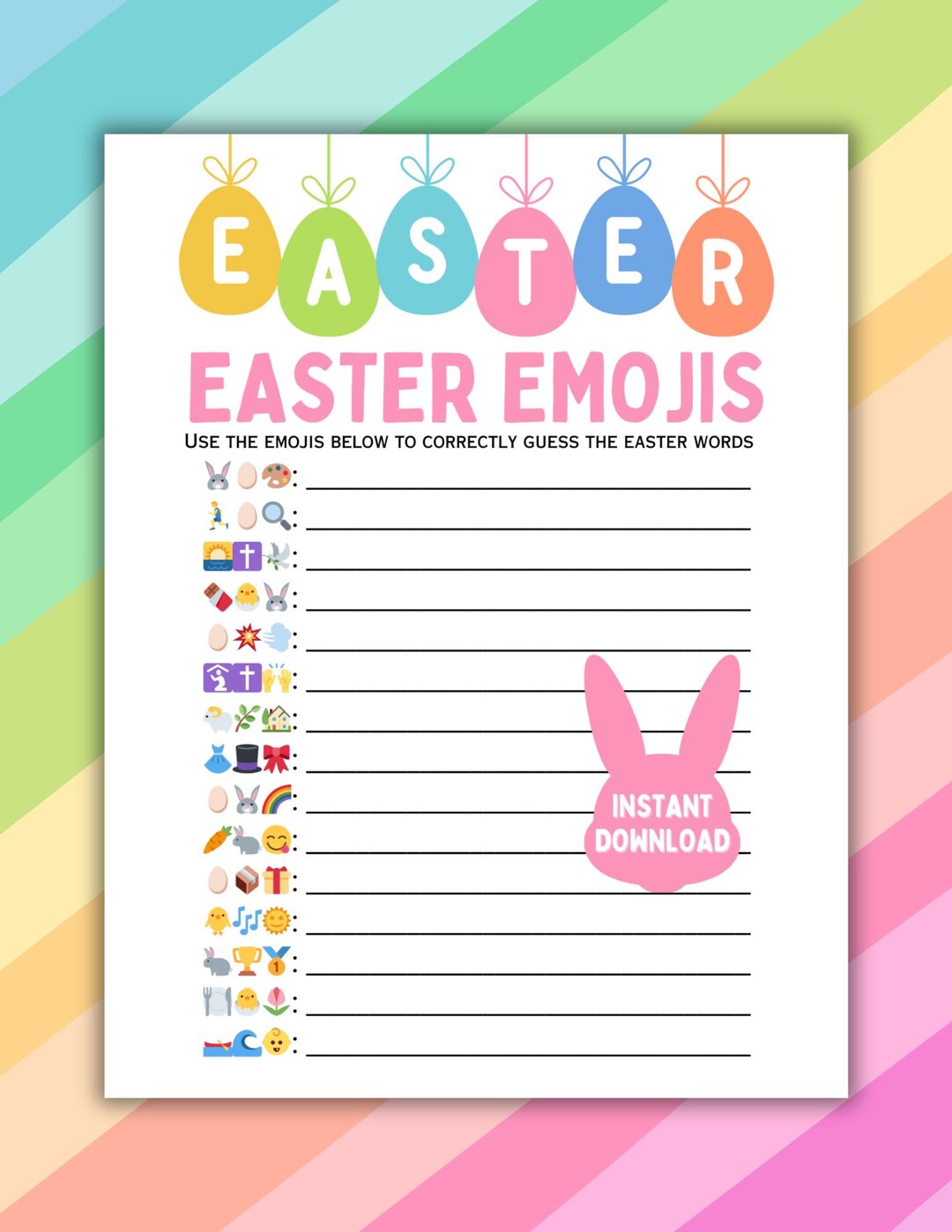 Easter Emoji Game | Easter Games | Easter Emoji Pictionary | Easter ...
