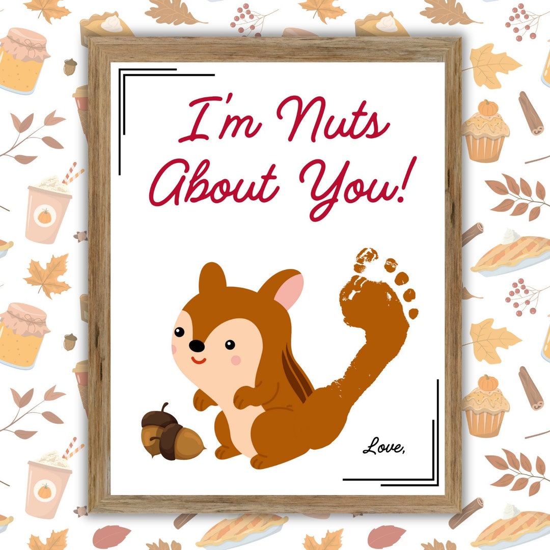 Thanksgiving Squirrel Footprint Craft | Thanksgiving Craft | Fall Craft ...
