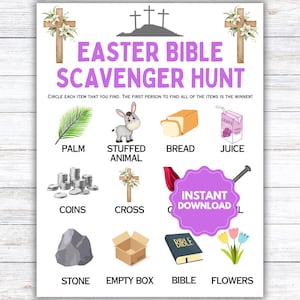 Easter Scavenger Hunt| Easter Bible Hunt | Bible Kids Games | Easter ...