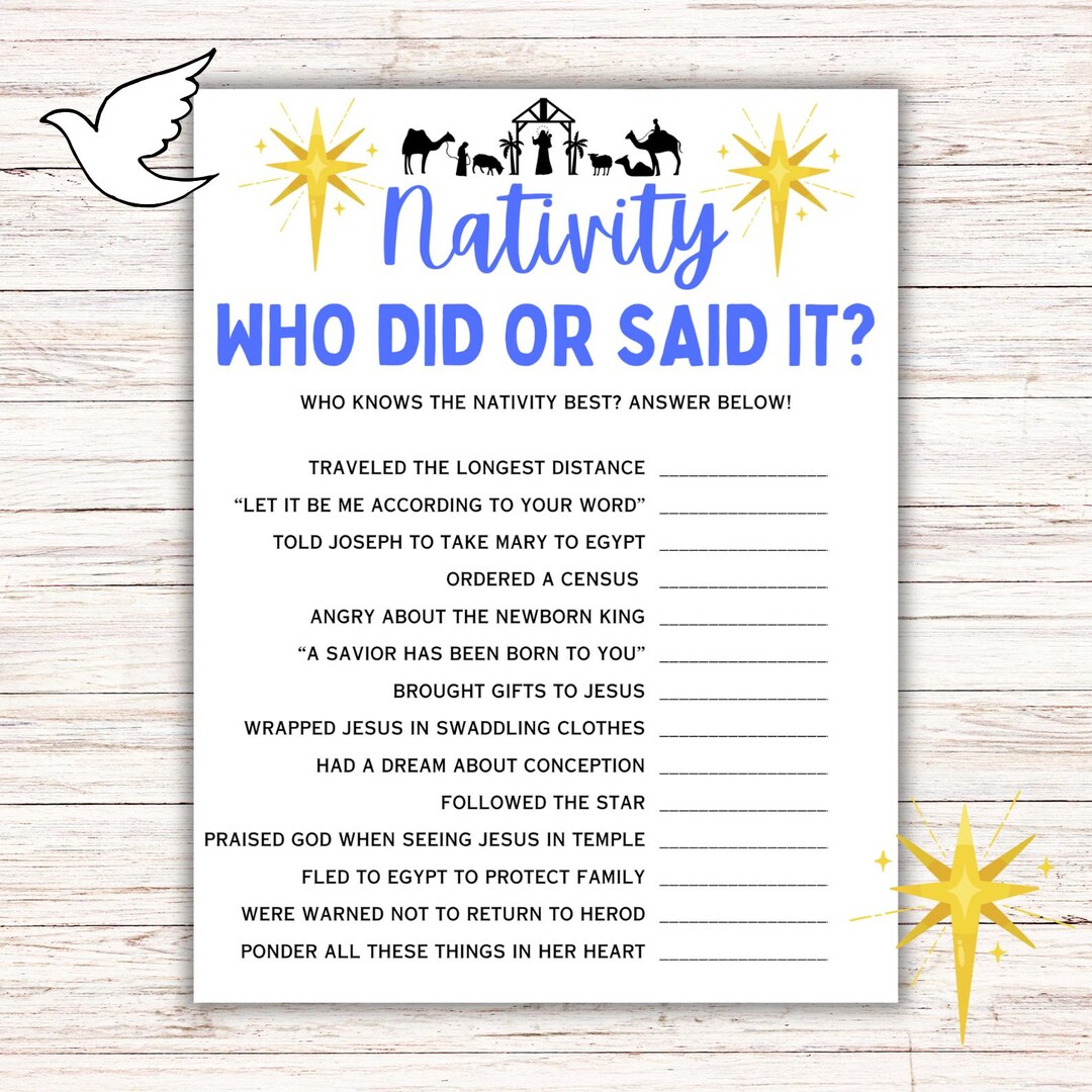 Nativity Christmas Games | Church Bible Games | Christmas Games | Youth ...