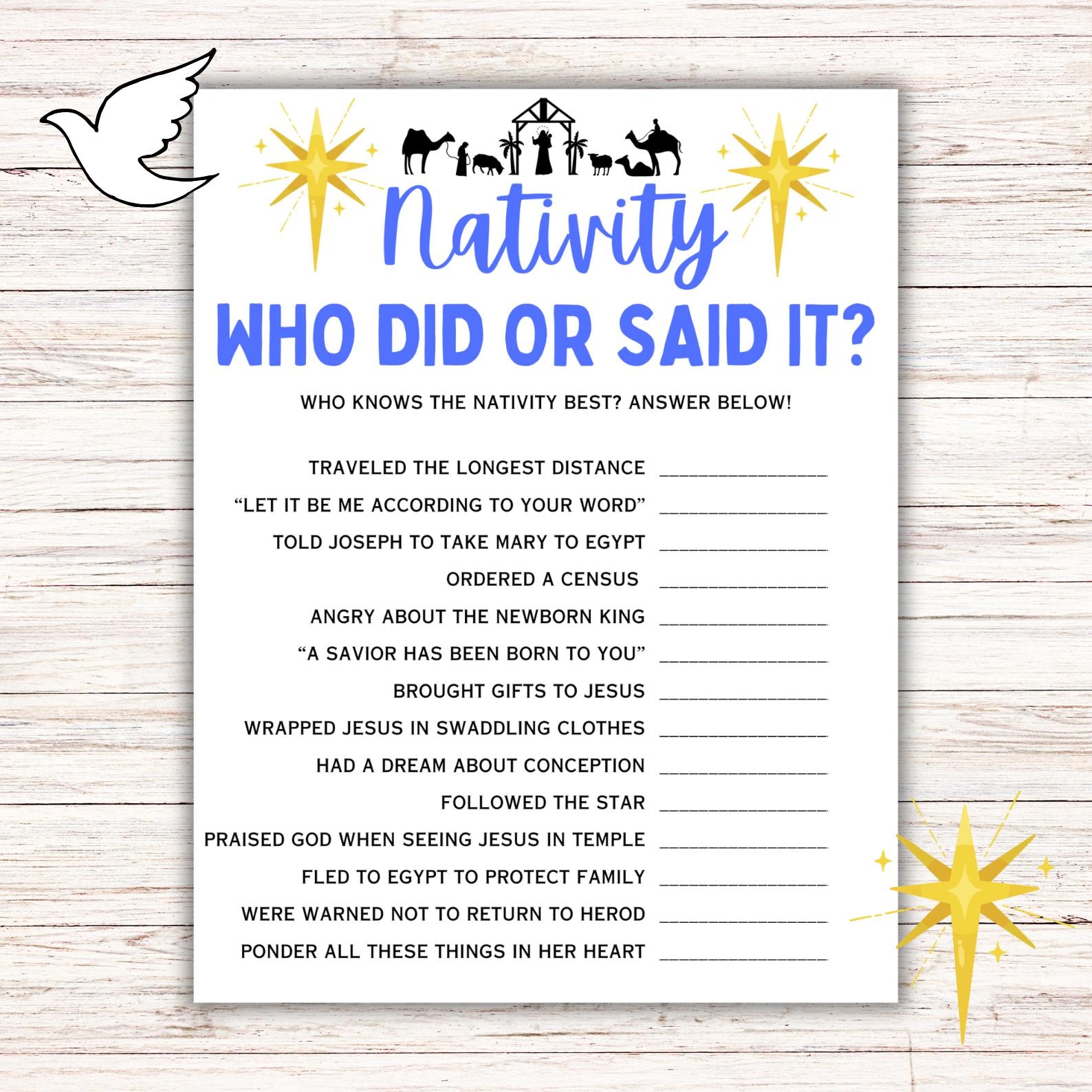 Nativity Christmas Games | Church Bible Games | Christmas Games | Youth ...