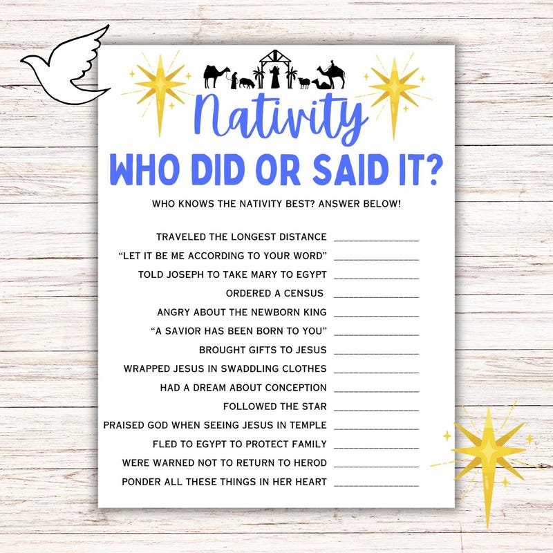 Christian Christmas Games - Etsy