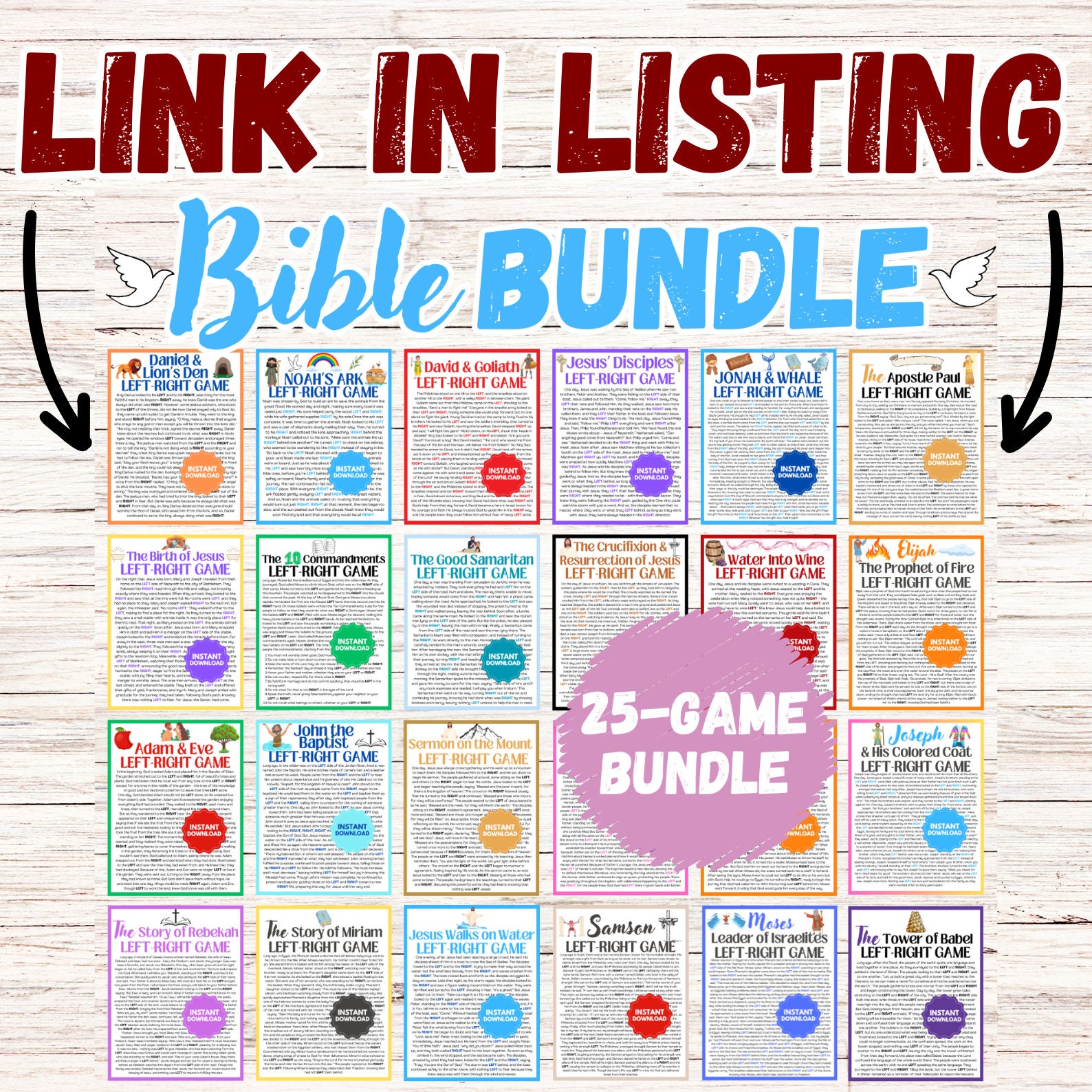 Bible Left Right Game L Noah's Ark Game L Sunday School Church Games L ...