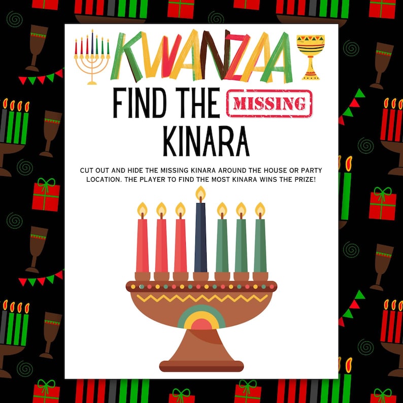 Kwanzaa Scavenger Hunt Printable Kwanzaa Games Family Kwanzaa Games ...