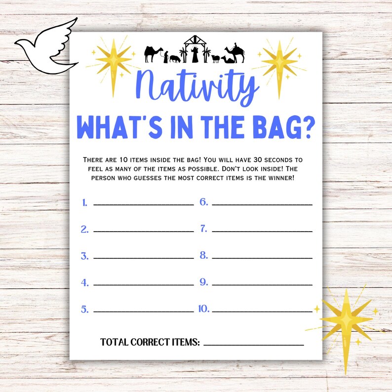 What's in the Bag? Game | Nativity Christmas Game | Bible Game ...