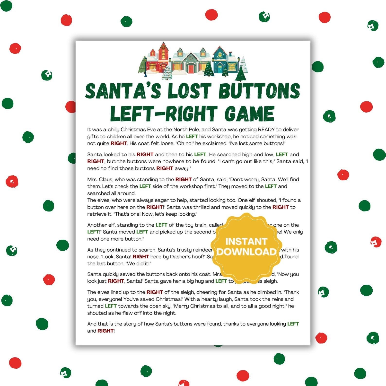 Christmas Left-right Game | Christmas Party Games | Christmas Pass the ...