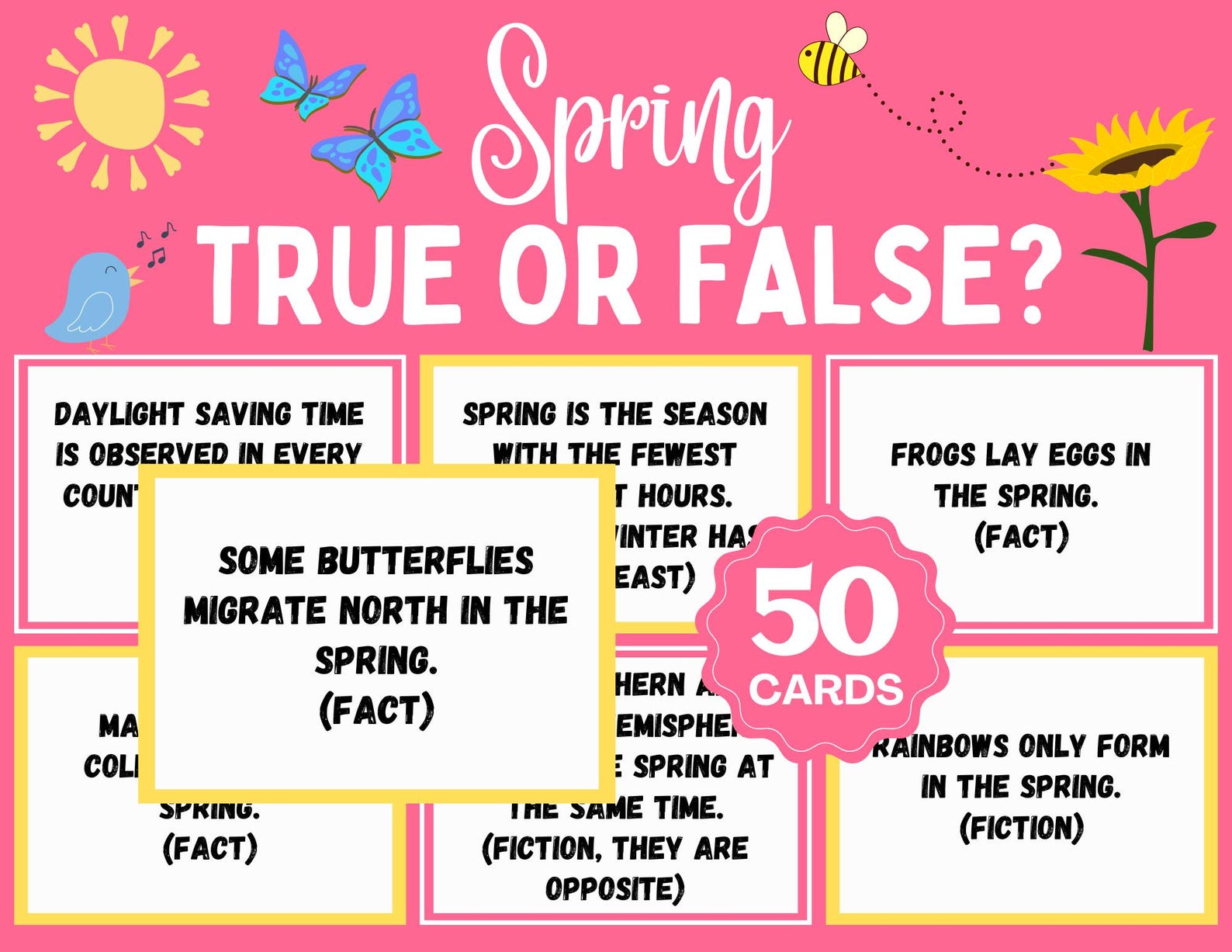 Spring Trivia Game | Spring True or False | Spring Party Games ...