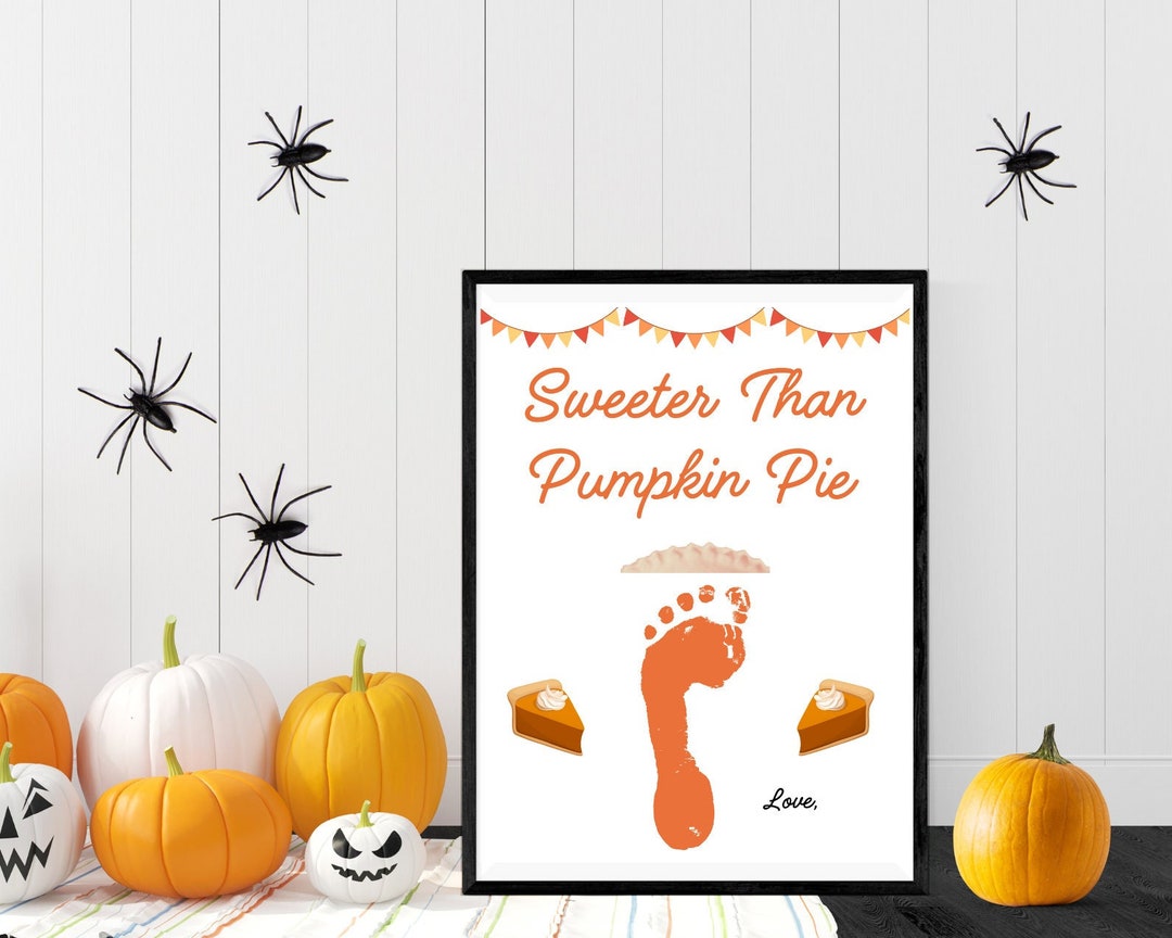Halloween Footprint Craft | Pumpkin Footprint Craft | Pumpkin Craft ...