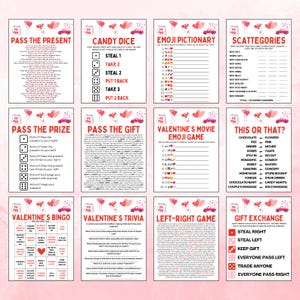 Valentine's Game Bundle | 40 Valentine's Party Games | Printable ...