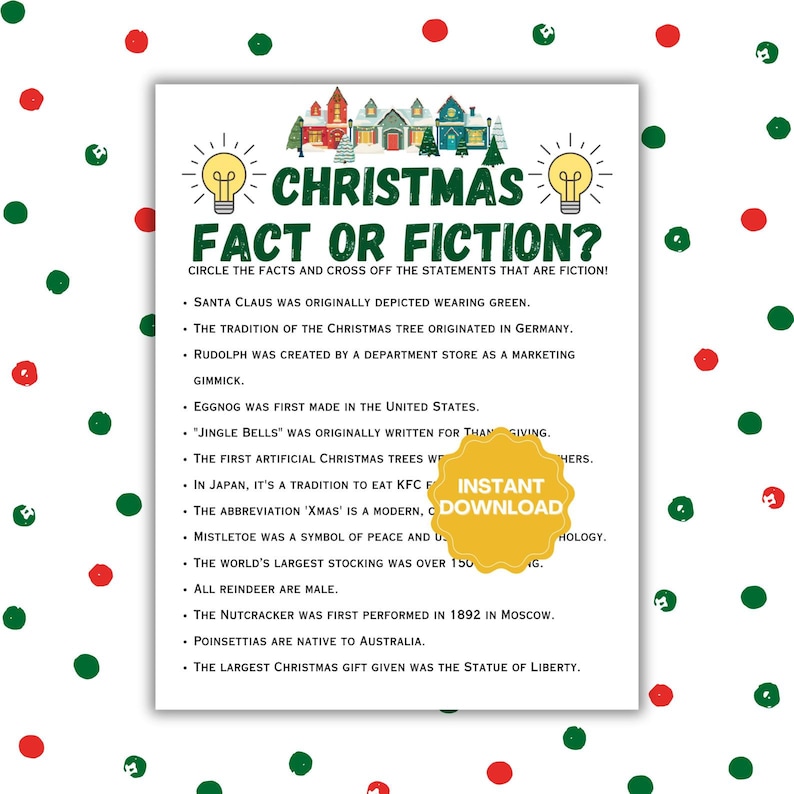 Christmas Trivia Game | Christmas Party Games | Christmas Fact or ...