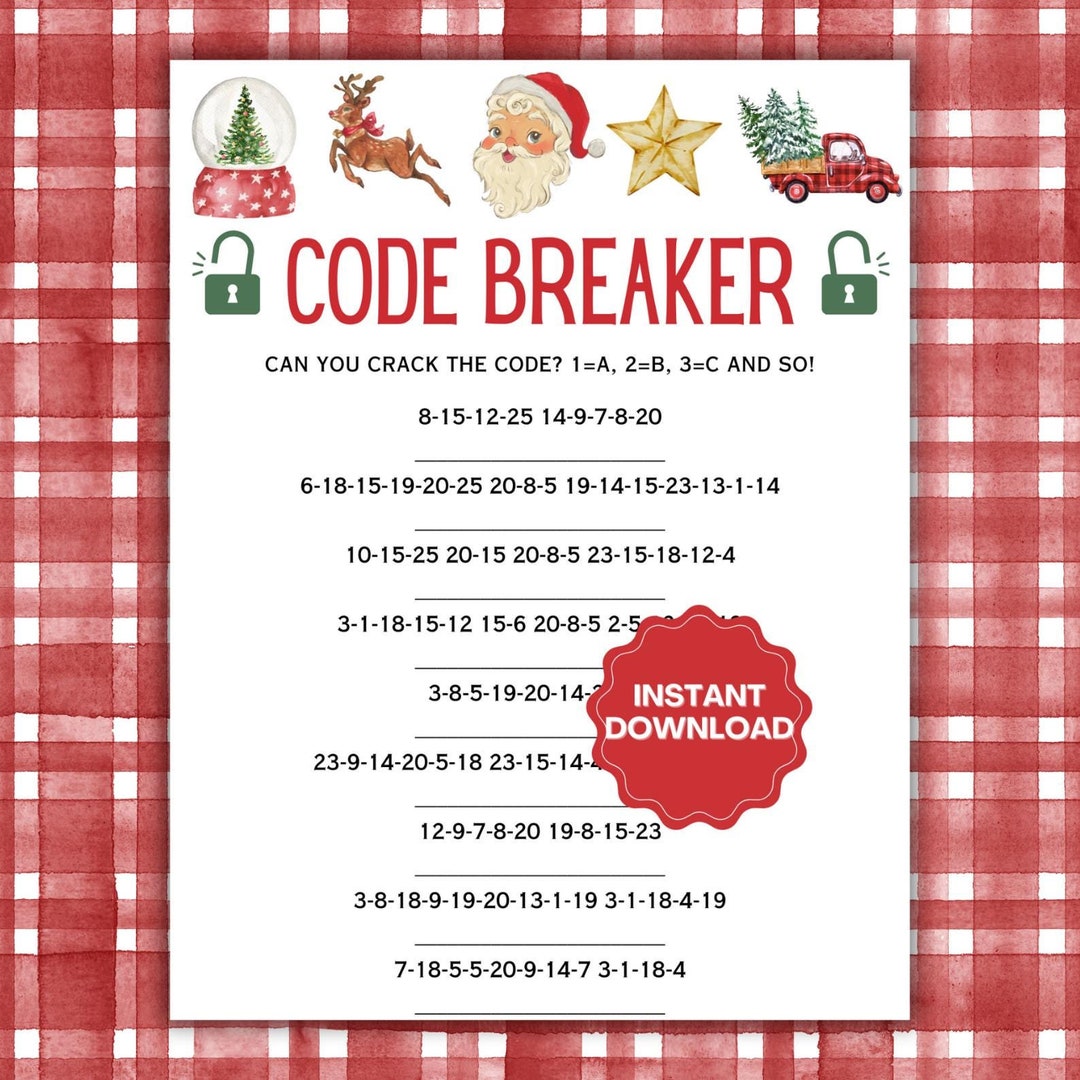 Christmas Code Breaker | Christmas Party Games | Christmas Crack the ...