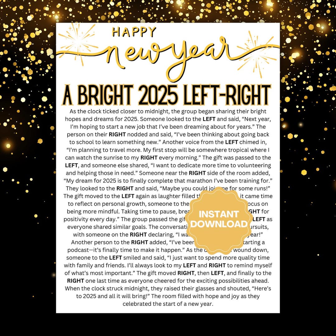 A Bright 2025 Left-right Game | New Year's Party Games | Left-right New ...
