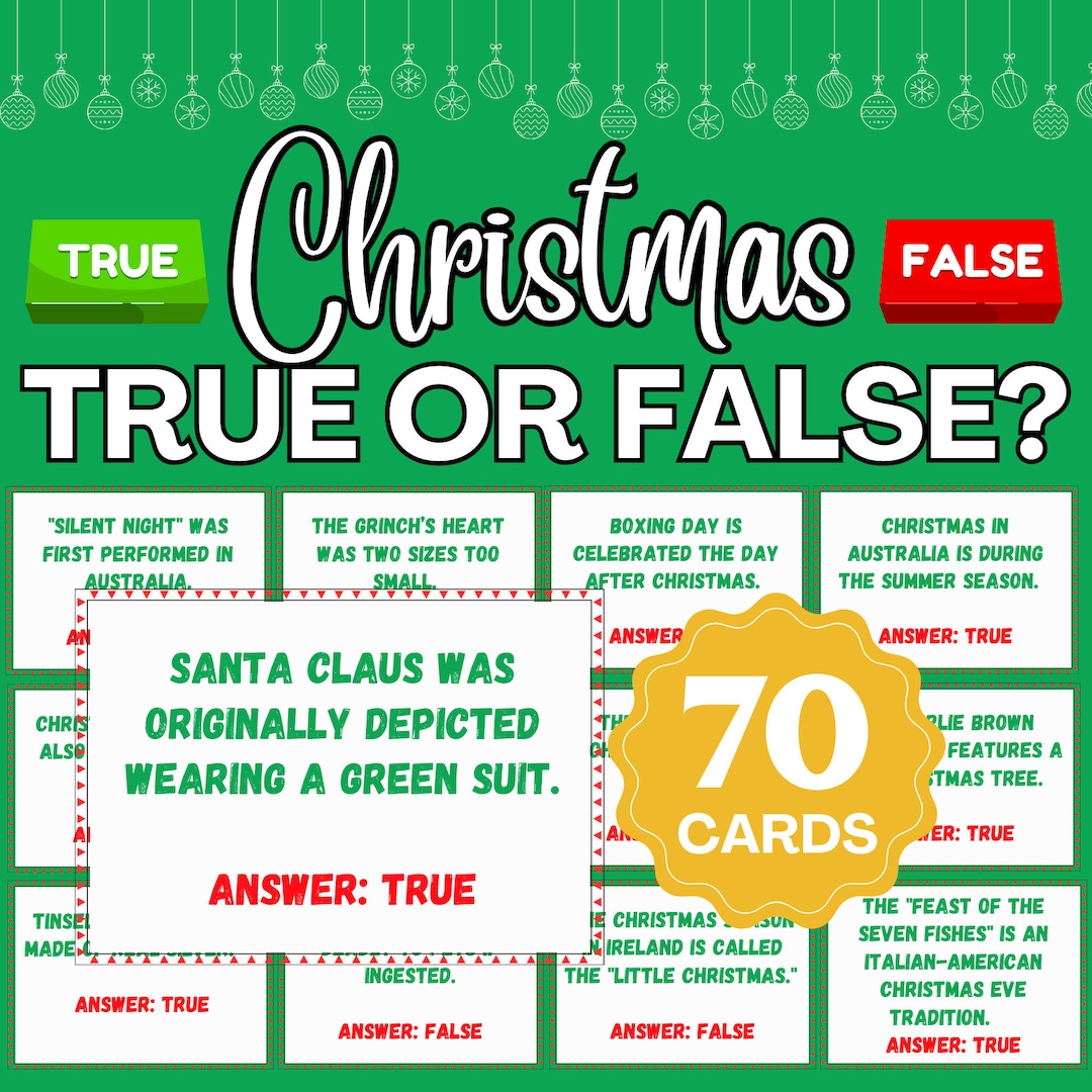 Christmas True or False Game | Christmas Party Games | Christmas Trivia ...
