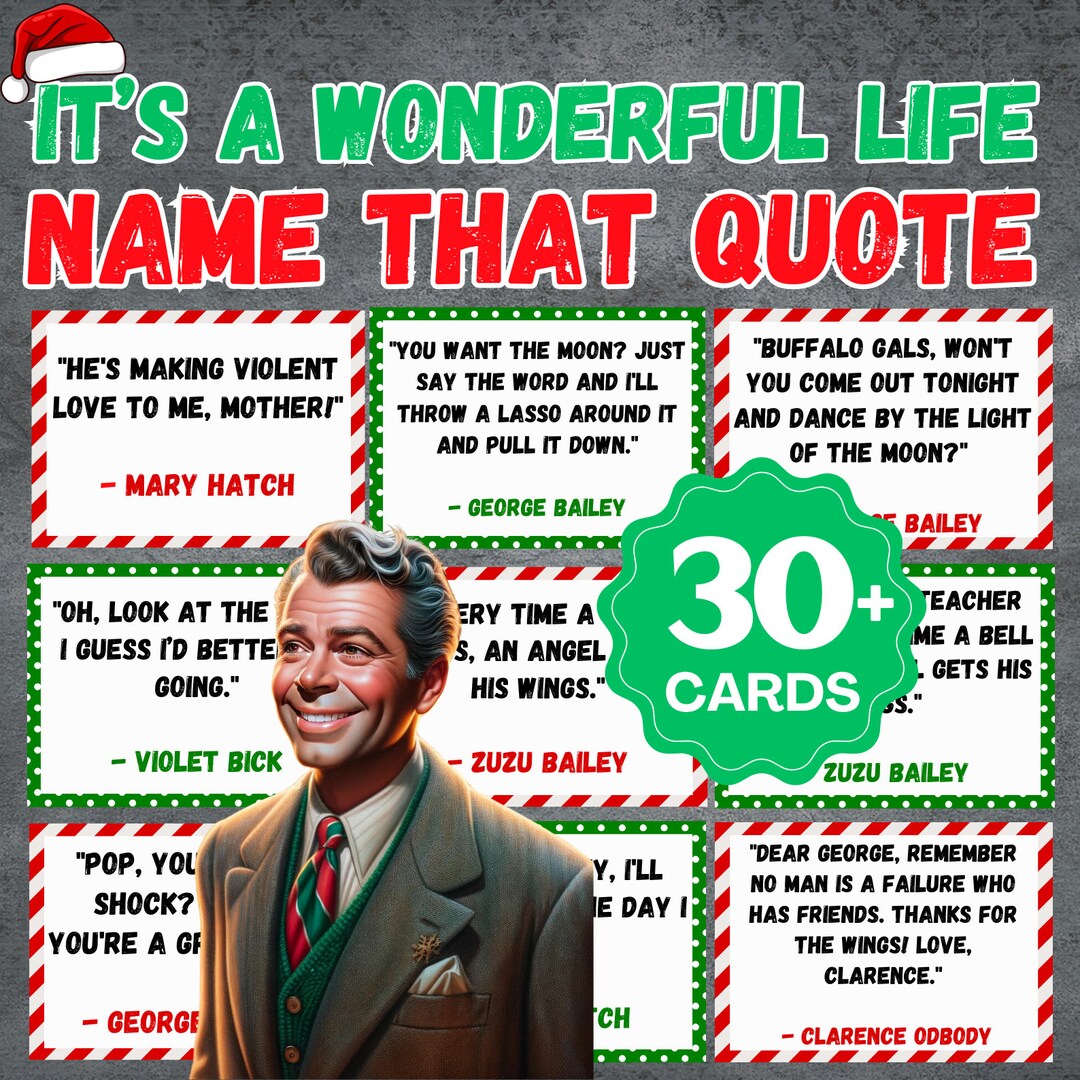 It's a Wonderful Life Movie Game | Name That Christmas Quote | It's a ...