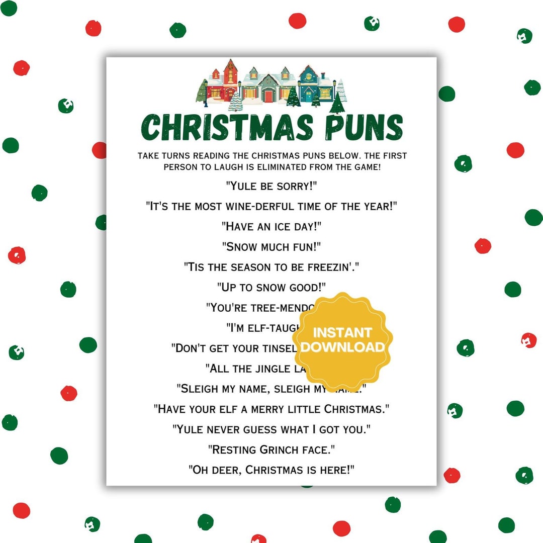 Christmas Puns Game Christmas Party Games Christmas Games Funny ...