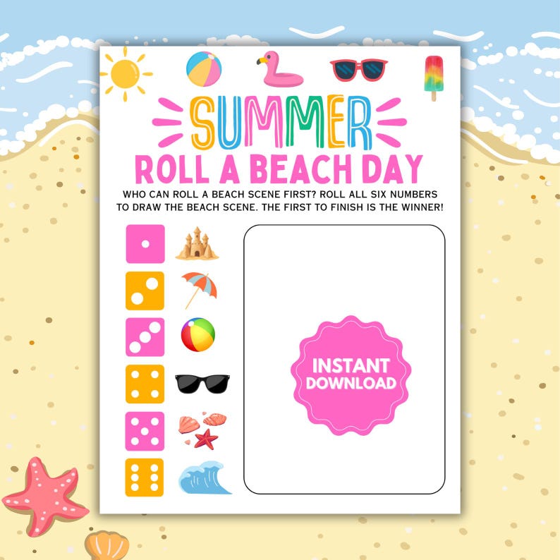 Summer Roll a Beach Day | Funny Summer Games | Summer Beach Games ...