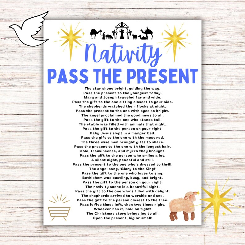 Nativity Pass the Present | Church Bible Games | Christmas Bible Games ...