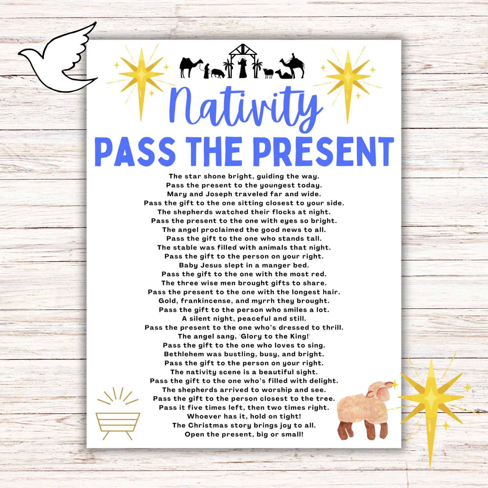Nativity Pass the Present | Church Bible Games | Christmas Bible Games ...