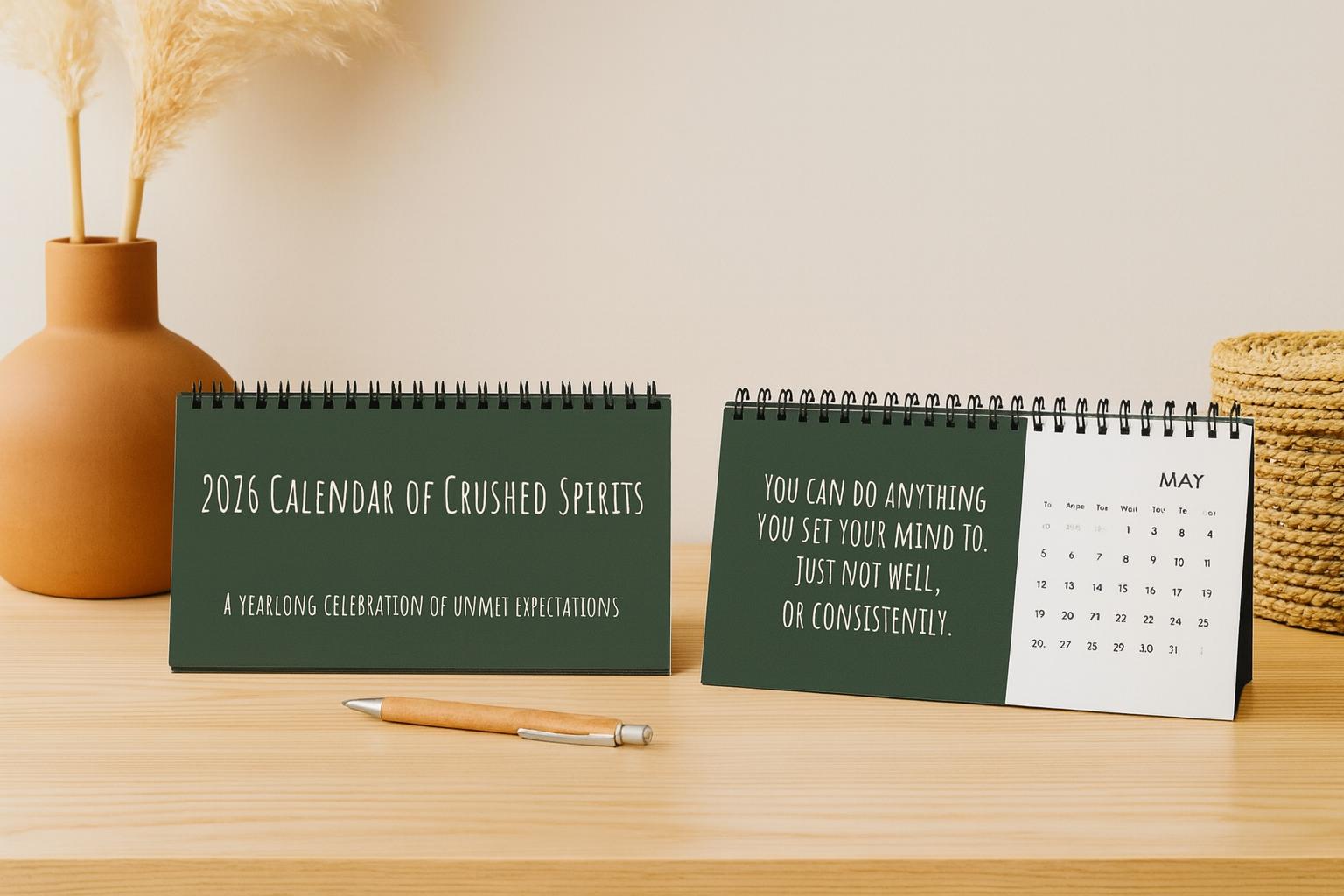 Funny 2026 Desktop Calendar - Life Hacks & Office Humor - Ideal for ...